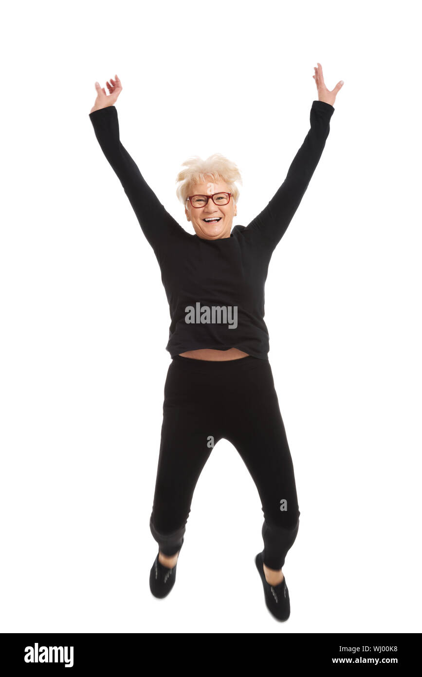 Old granny full length studio hi-res stock photography and images - Alamy