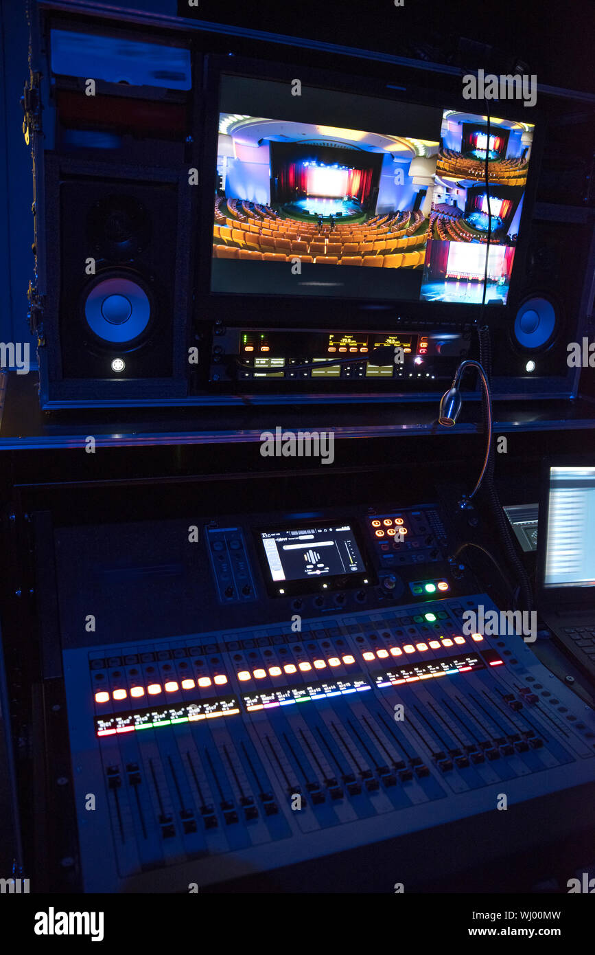 TV studio for filming programs and news Stock Photo - Alamy