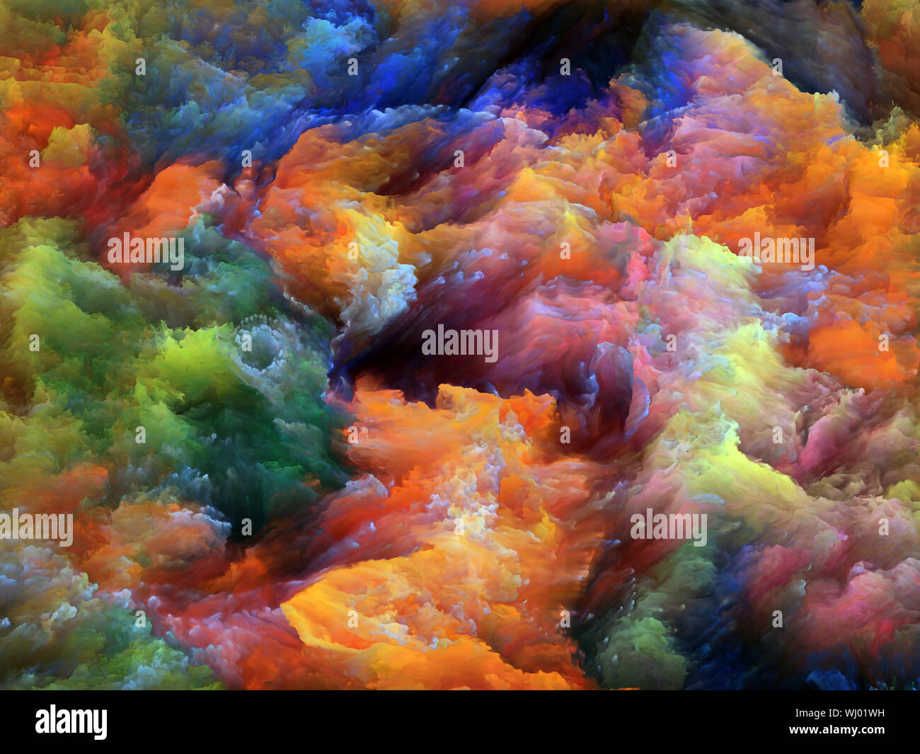 Colorful fractal foam suitable for backgrounds on subject of design ...