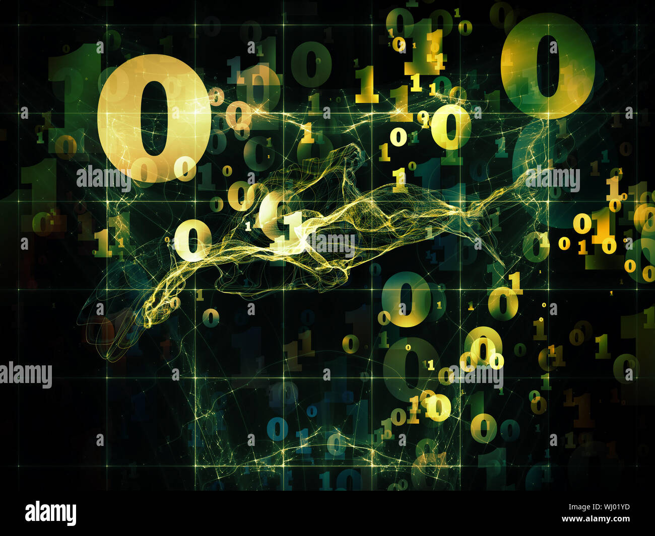 Number in Space series. Composition of numbers, fractal textures and ...