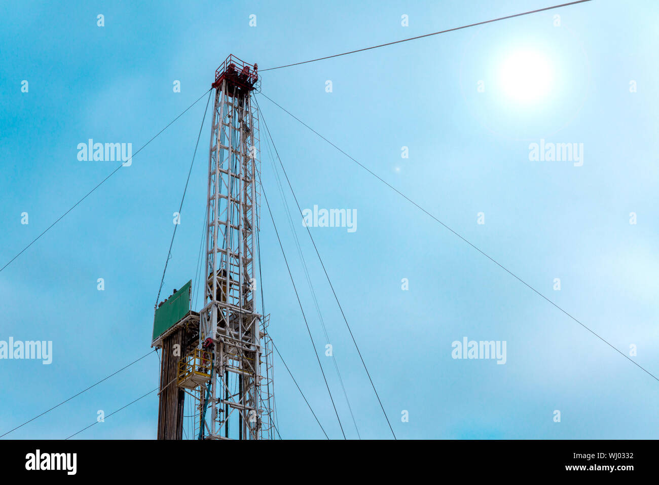 Oil and Gas Drilling Rig. Oil drilling rig operation on the oil ...