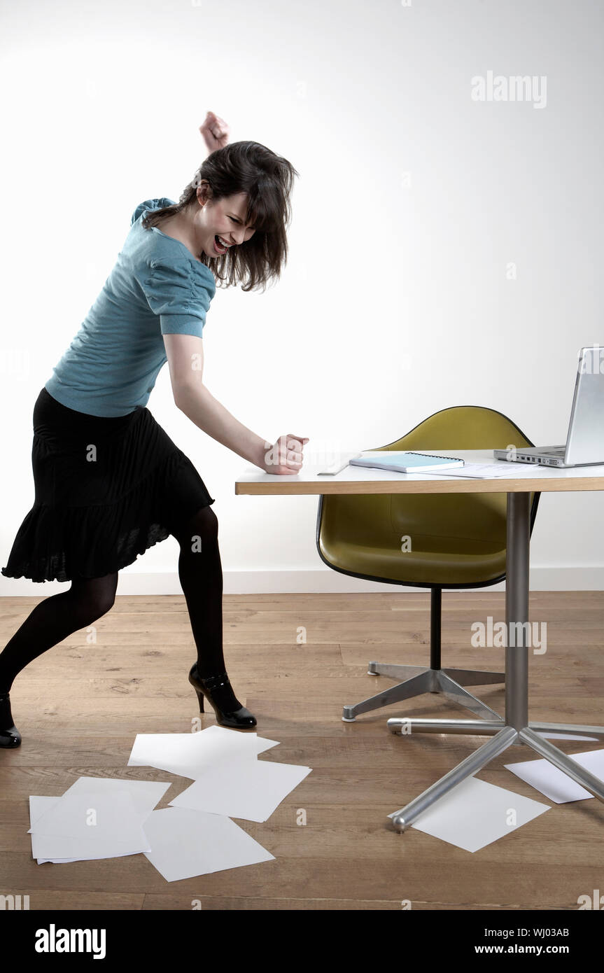 Angry Student Throws Desk