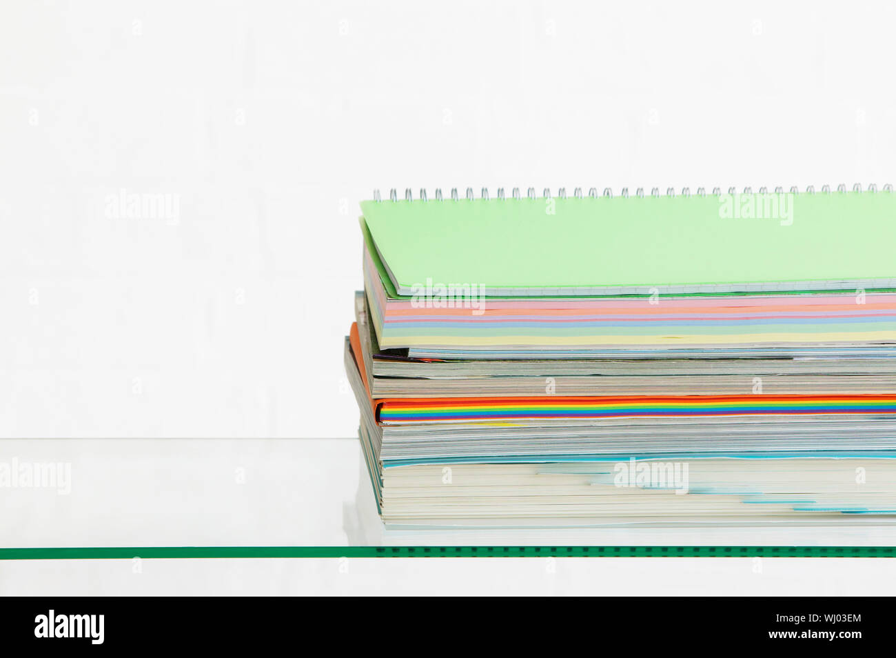 Stack of Binders Stock Photo - Alamy
