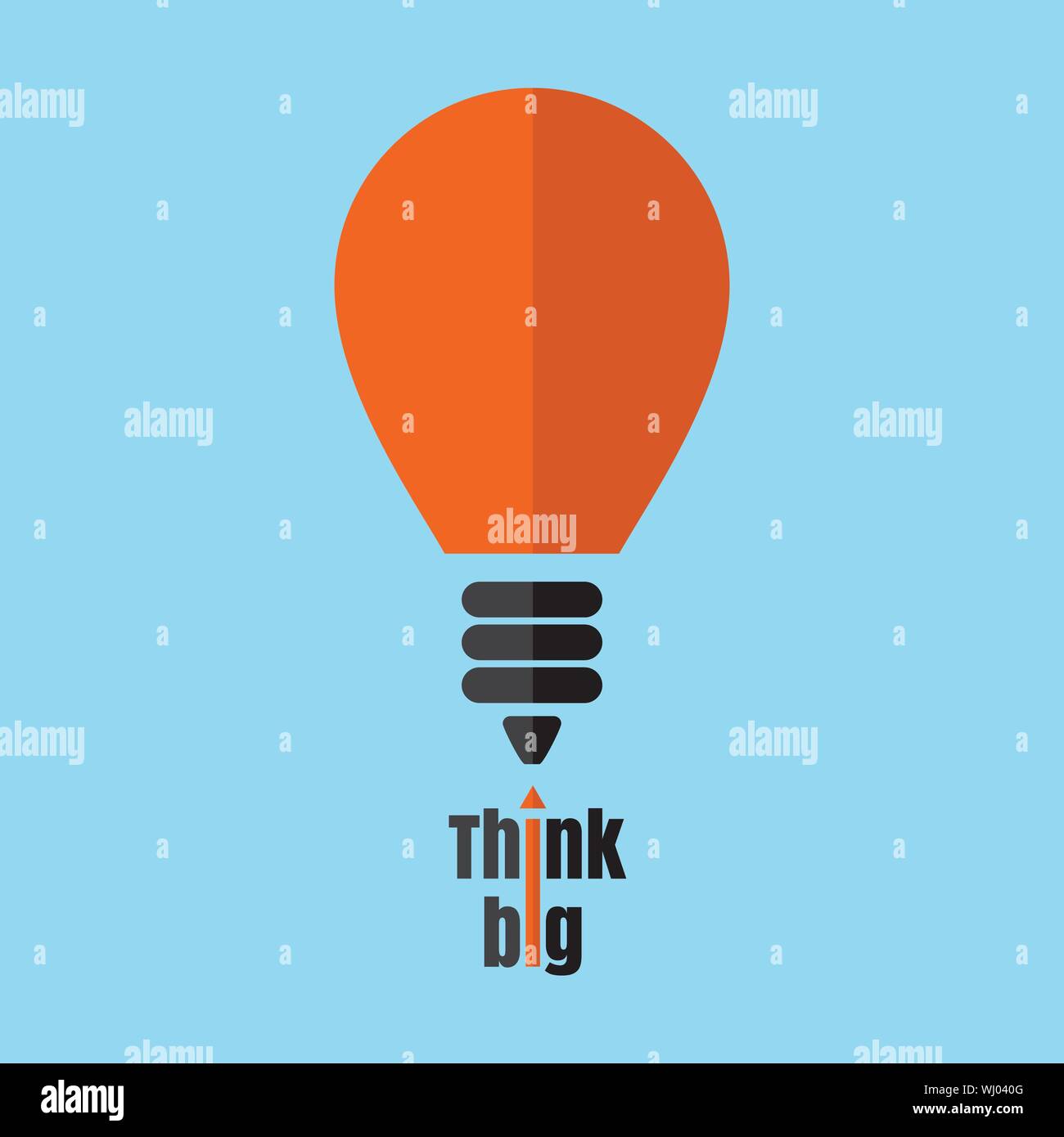 Think big light bulb vector icon Stock Vector Image & Art - Alamy