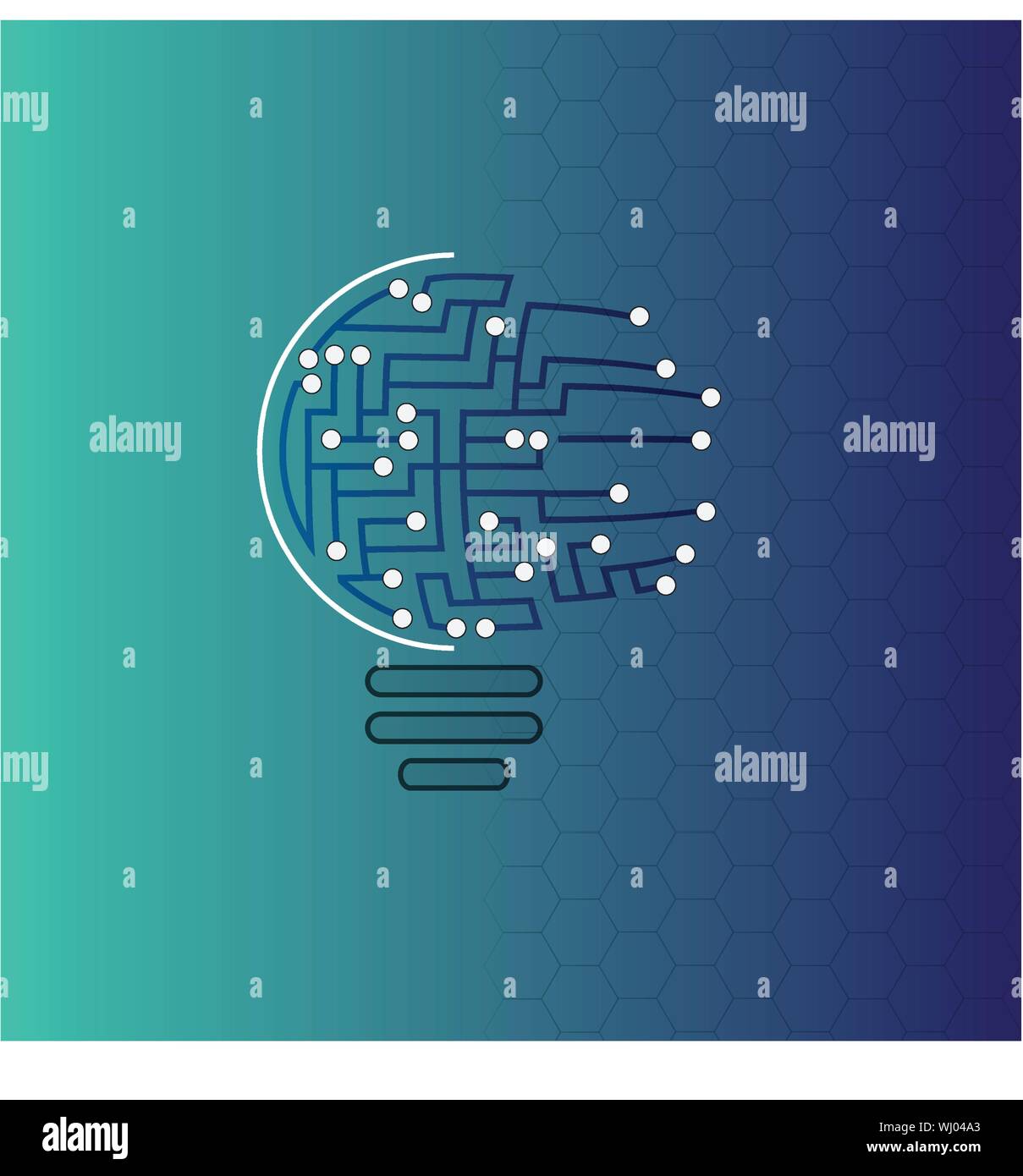 Logo of information technology. Concept of logo in the form of a bulb ...