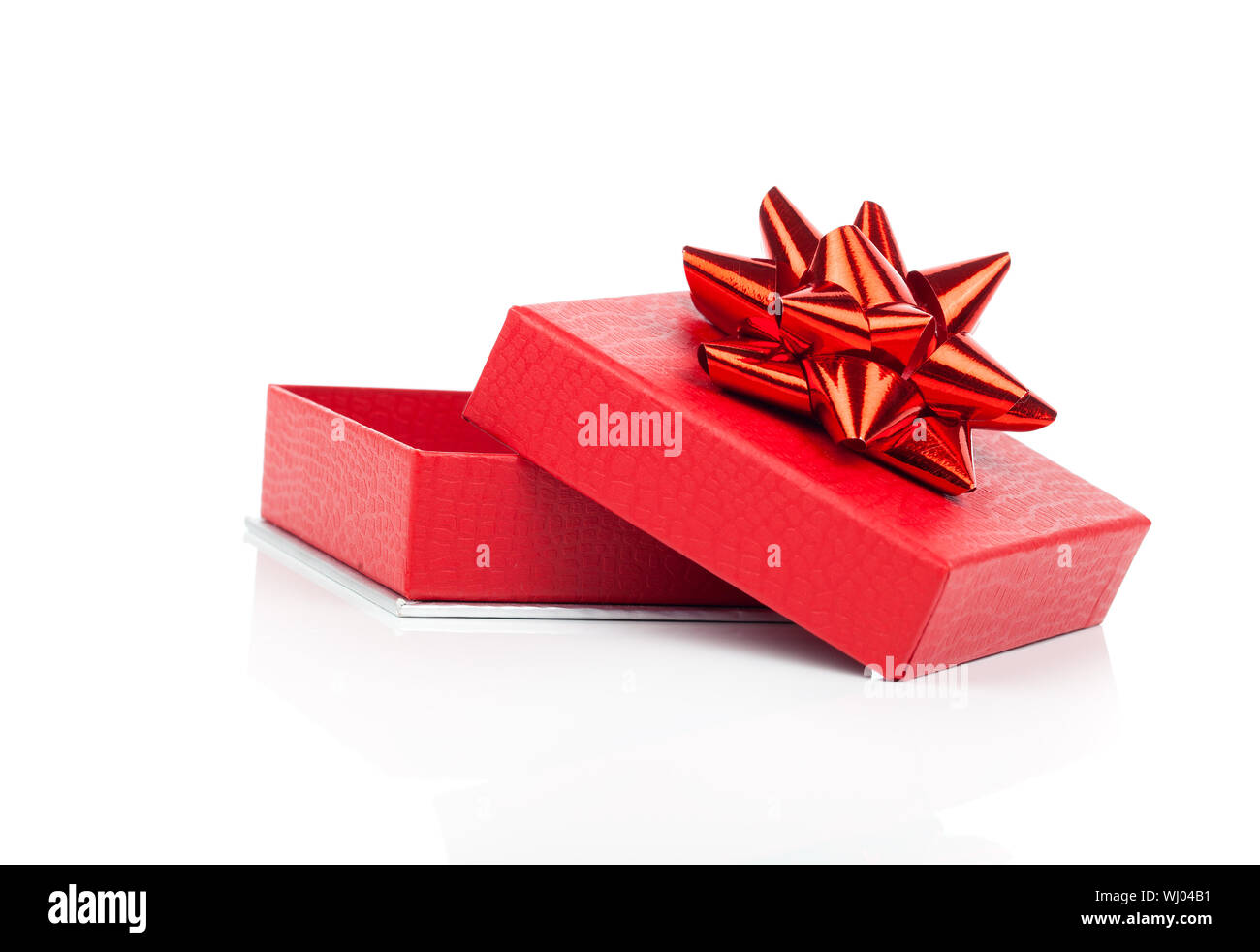 Red present white polka dots Cut Out Stock Images & Pictures - Alamy