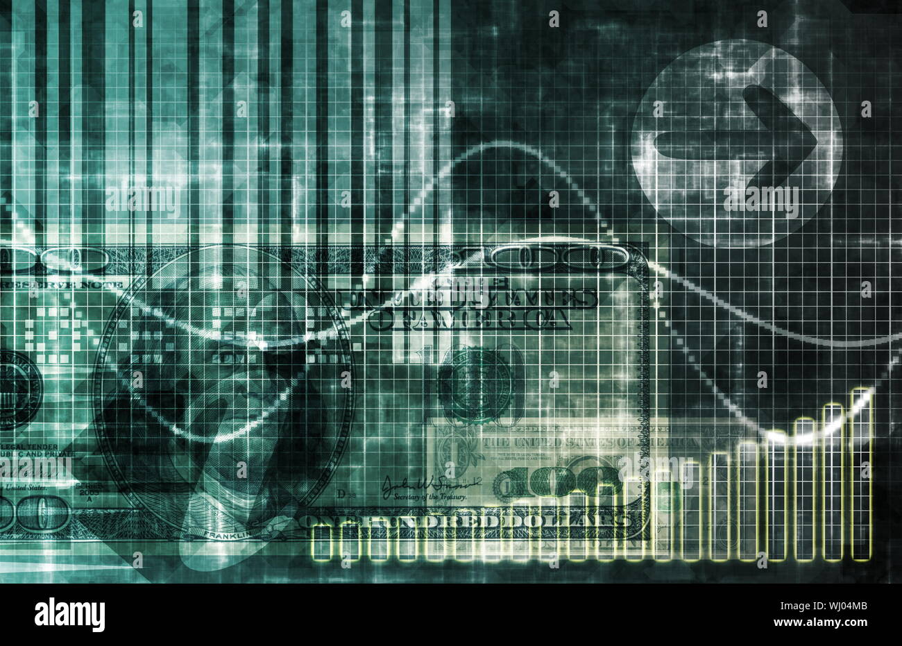 Investment Portfolio Art as a Abstract Background Stock Photo - Alamy