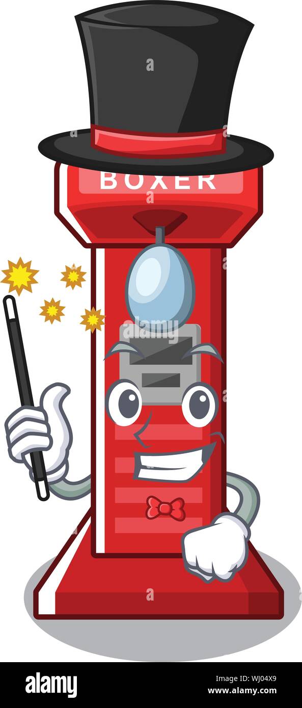 Magician boxing game machine in cartoon shape Stock Vector Image & Art ...