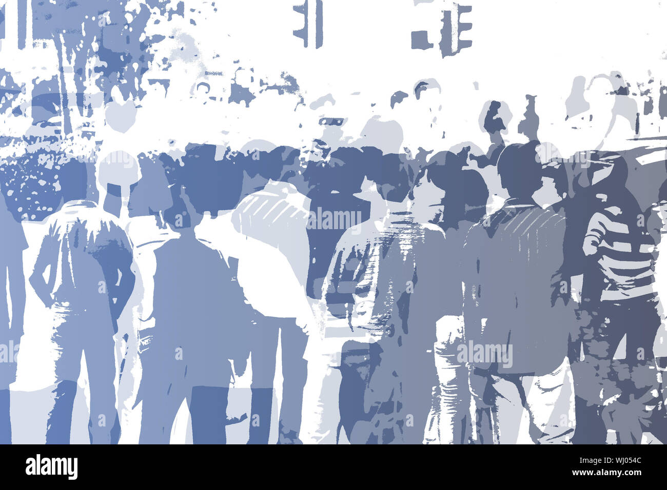 Crowd crowds crowding hi-res stock photography and images - Alamy