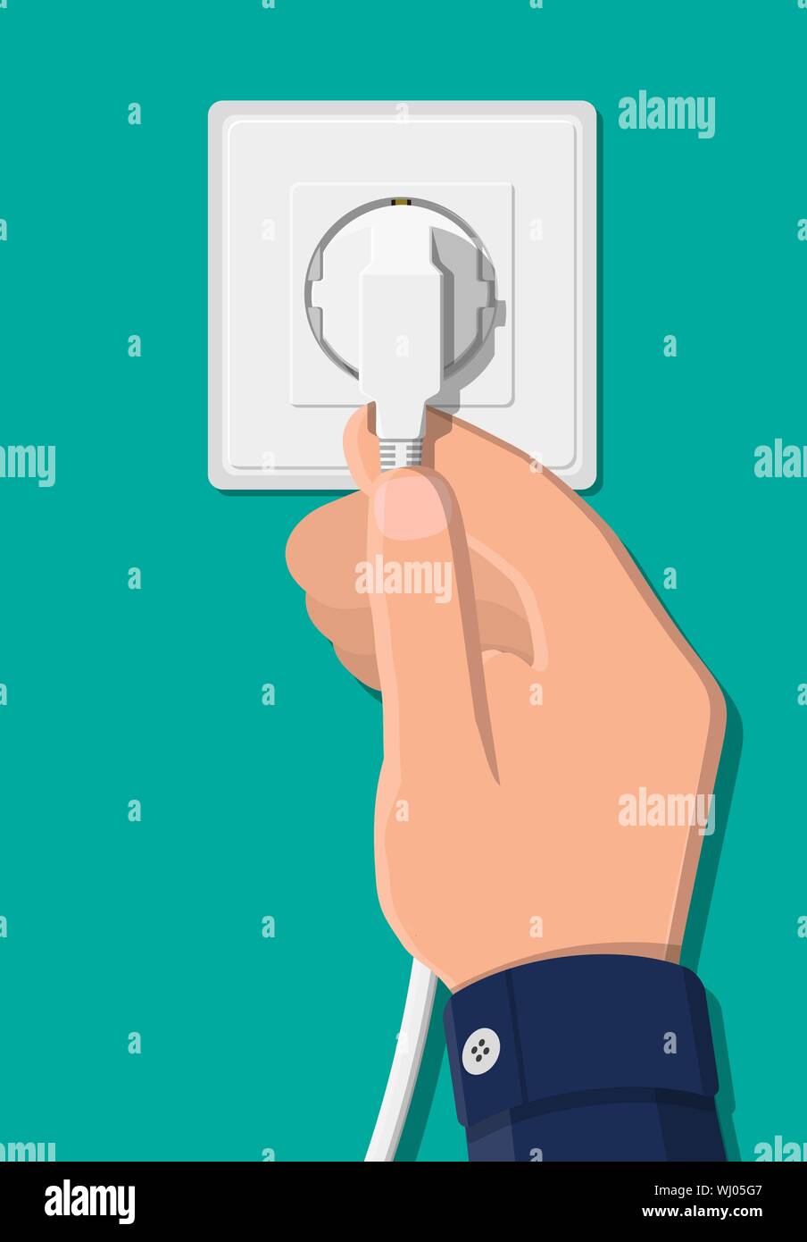 Hand electrical outlet cover hi-res stock photography and images - Alamy