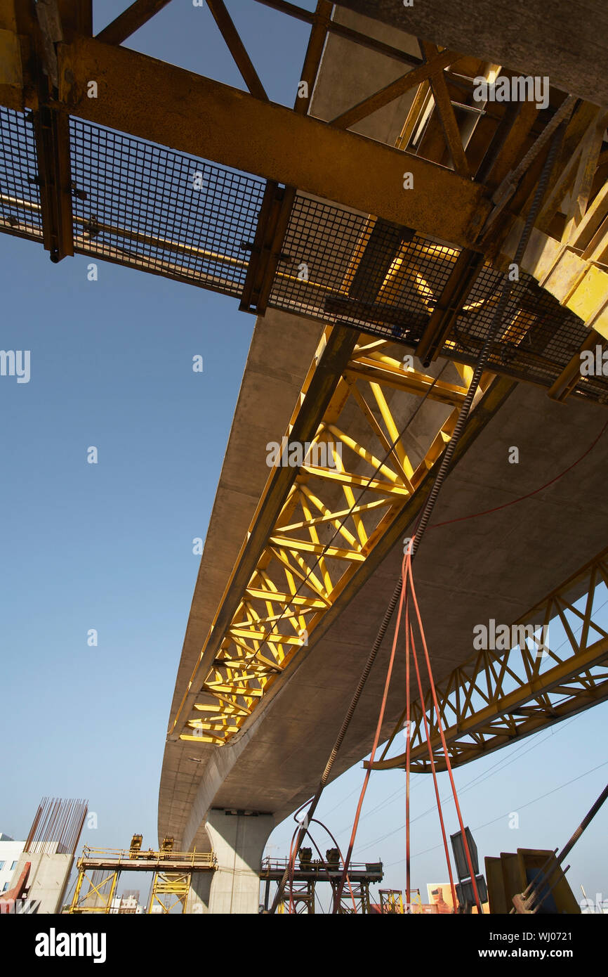 Freeway construction showing support for concrete mould Stock Photo - Alamy