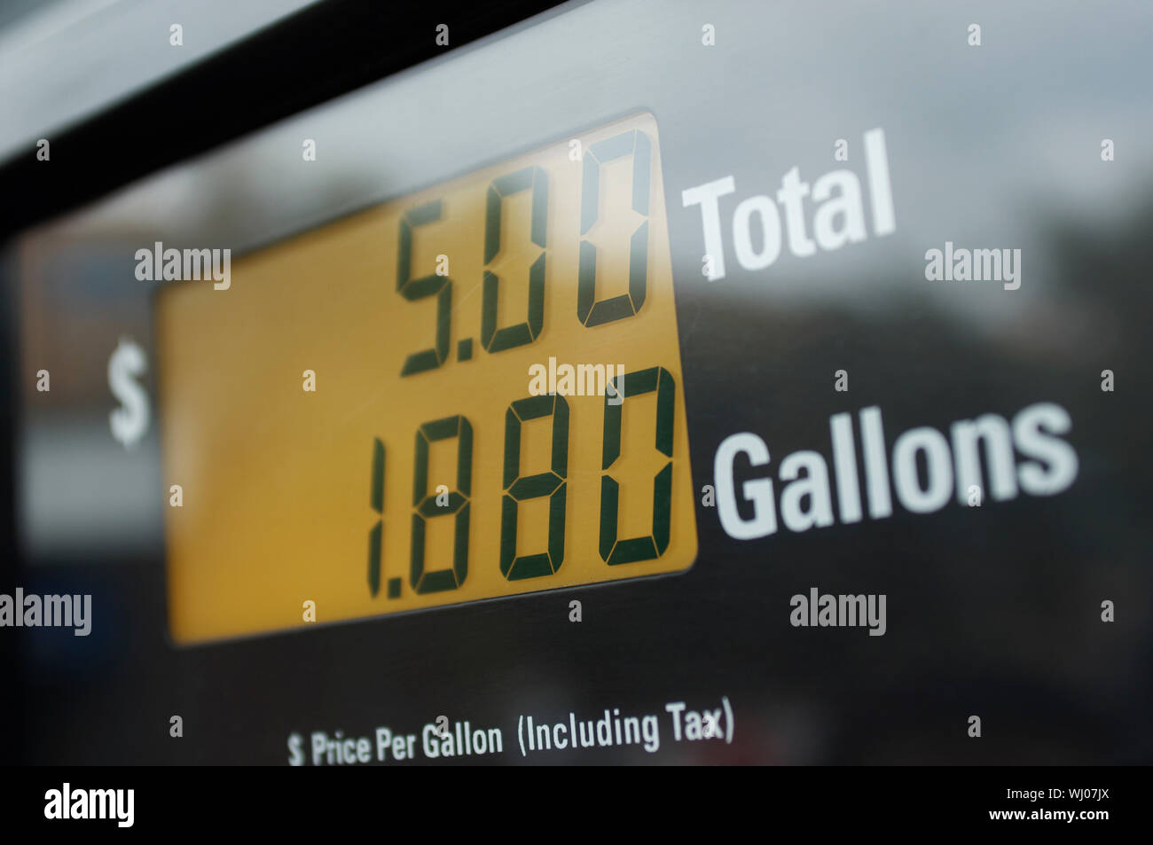 Screen of gas pump, close-up Stock Photo - Alamy