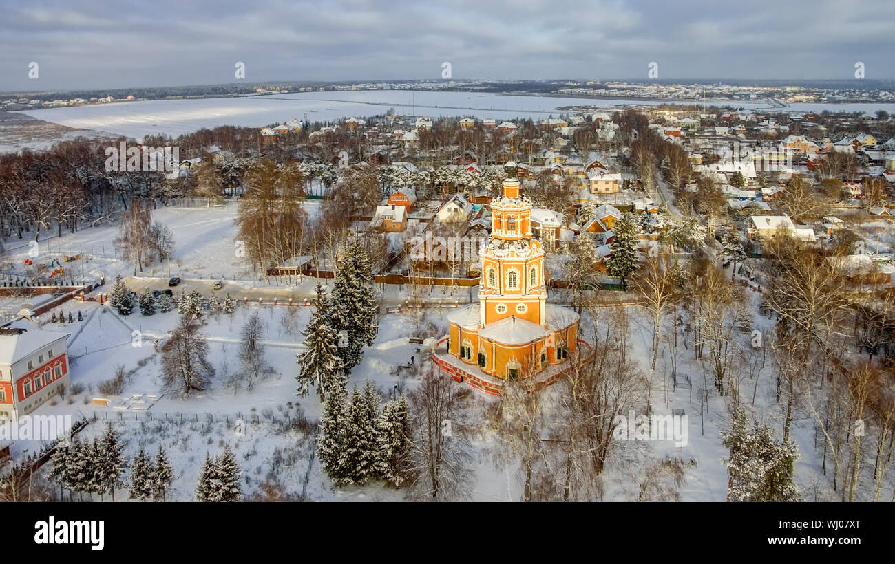 Winter view from above of the Church Of The Savior Of The Miraculous ...