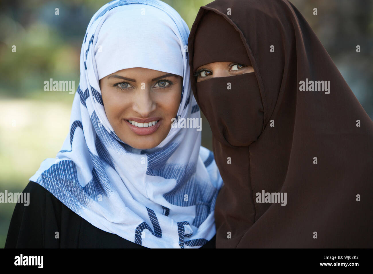 Portrait of two muslim women Stock Photo - Alamy