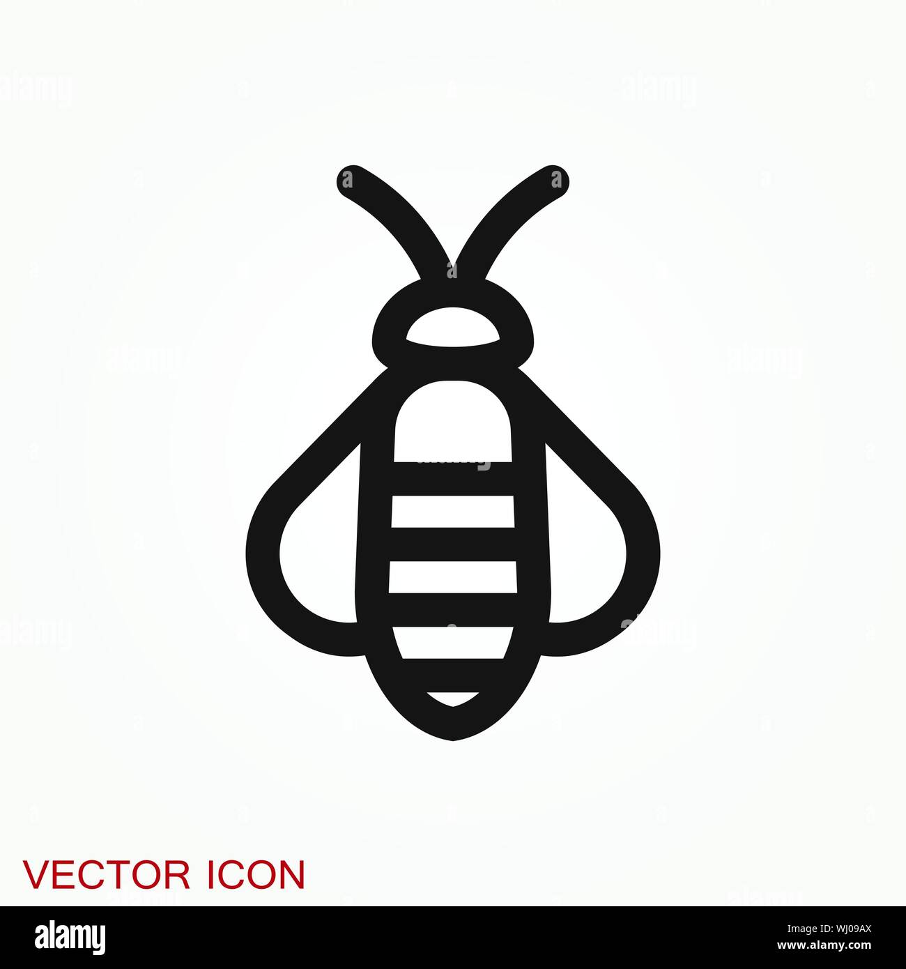 Honey bee icon. Farm animal sign. Graph symbol Stock Vector Image & Art ...