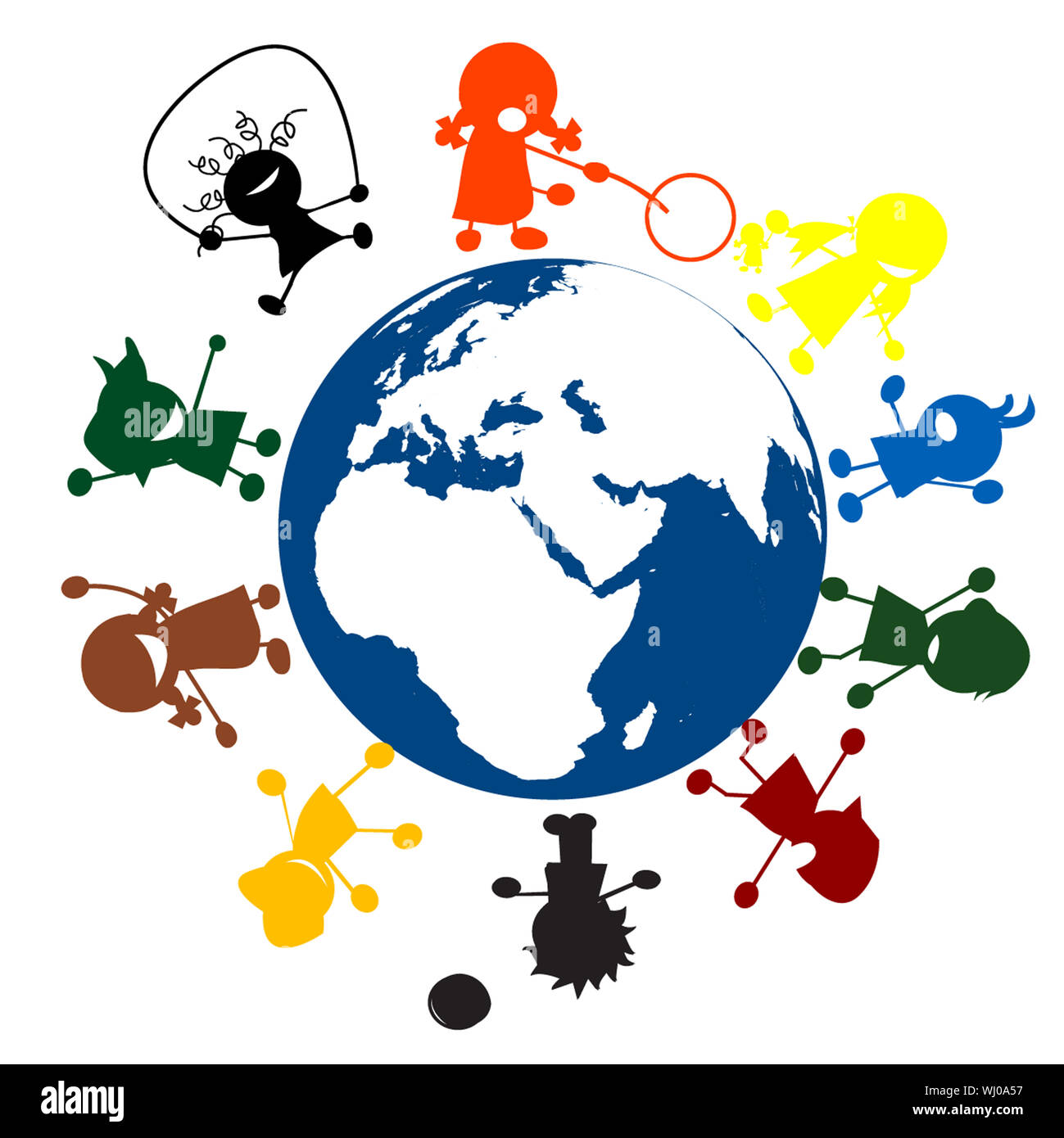 Ocean children illustration Cut Out Stock Images & Pictures - Alamy