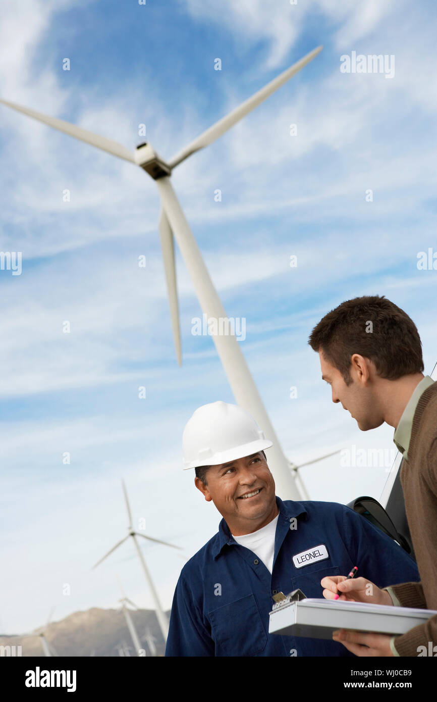 Two engineers men working wind hi-res stock photography and images - Alamy