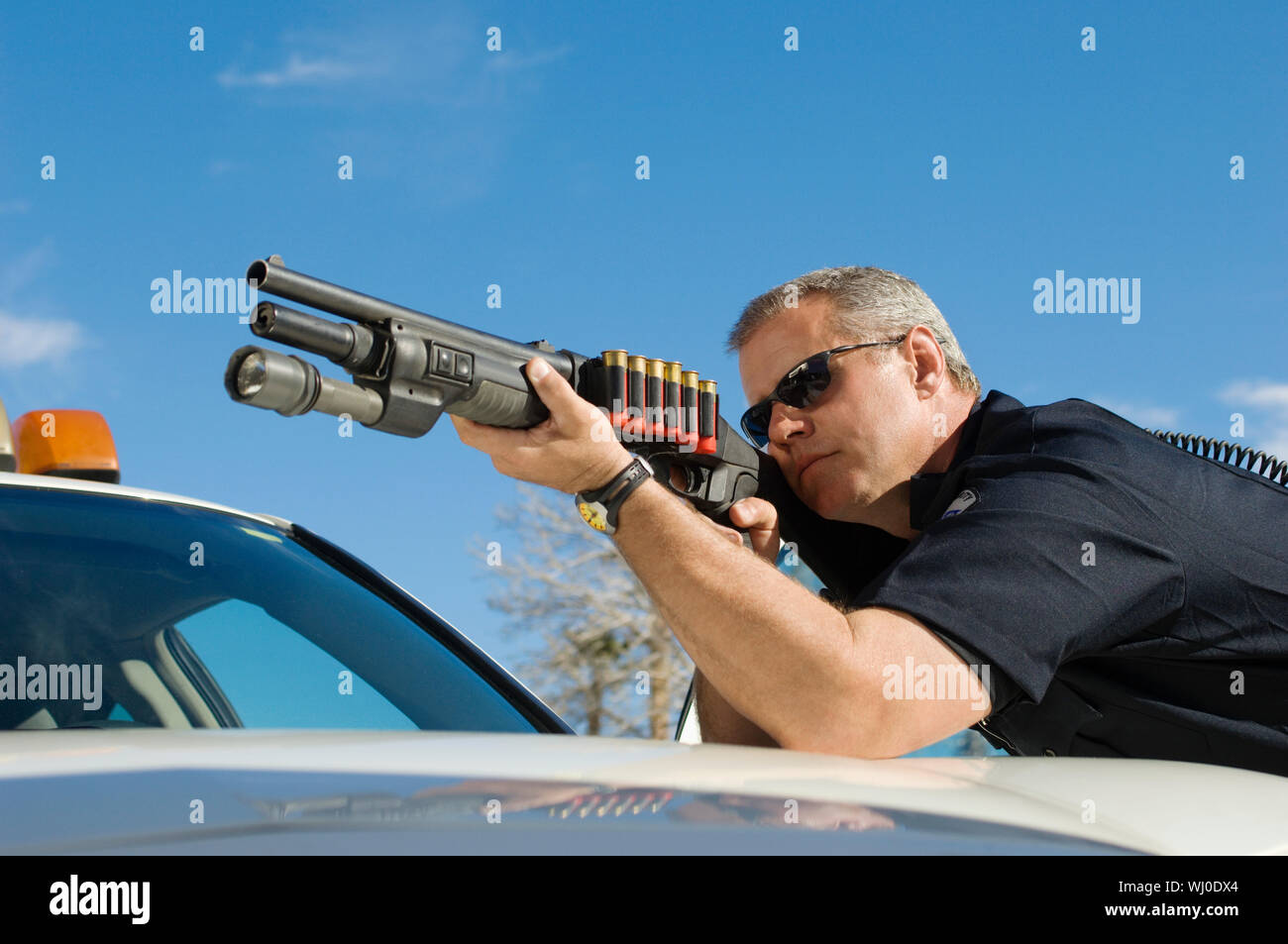 Police Officer Aiming Shotgun High Resolution Stock Photography and ...