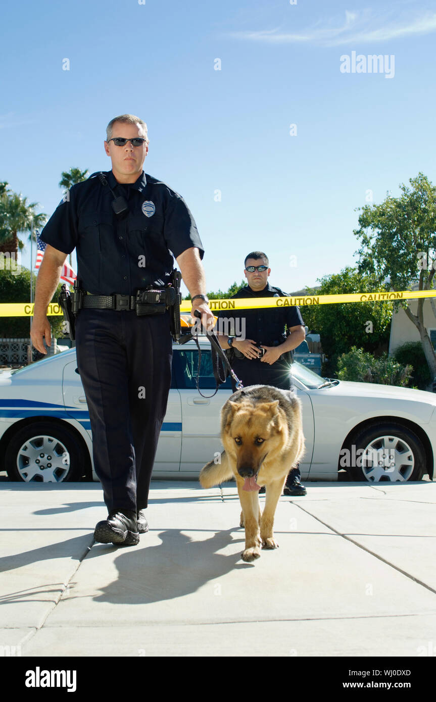 Police Officer and Police Dog Stock Photo - Alamy