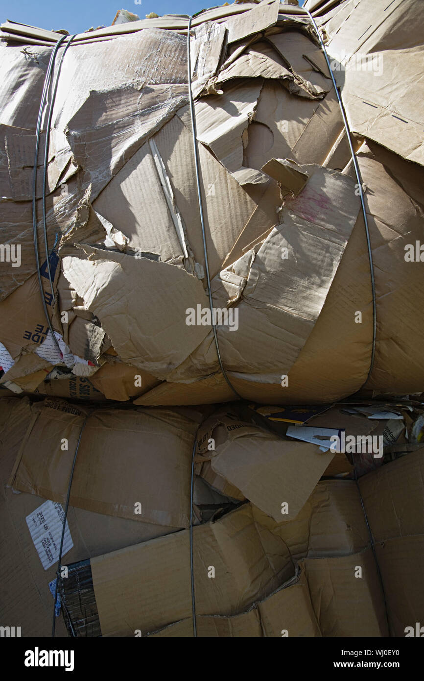 Tied up cardboard Stock Photo - Alamy