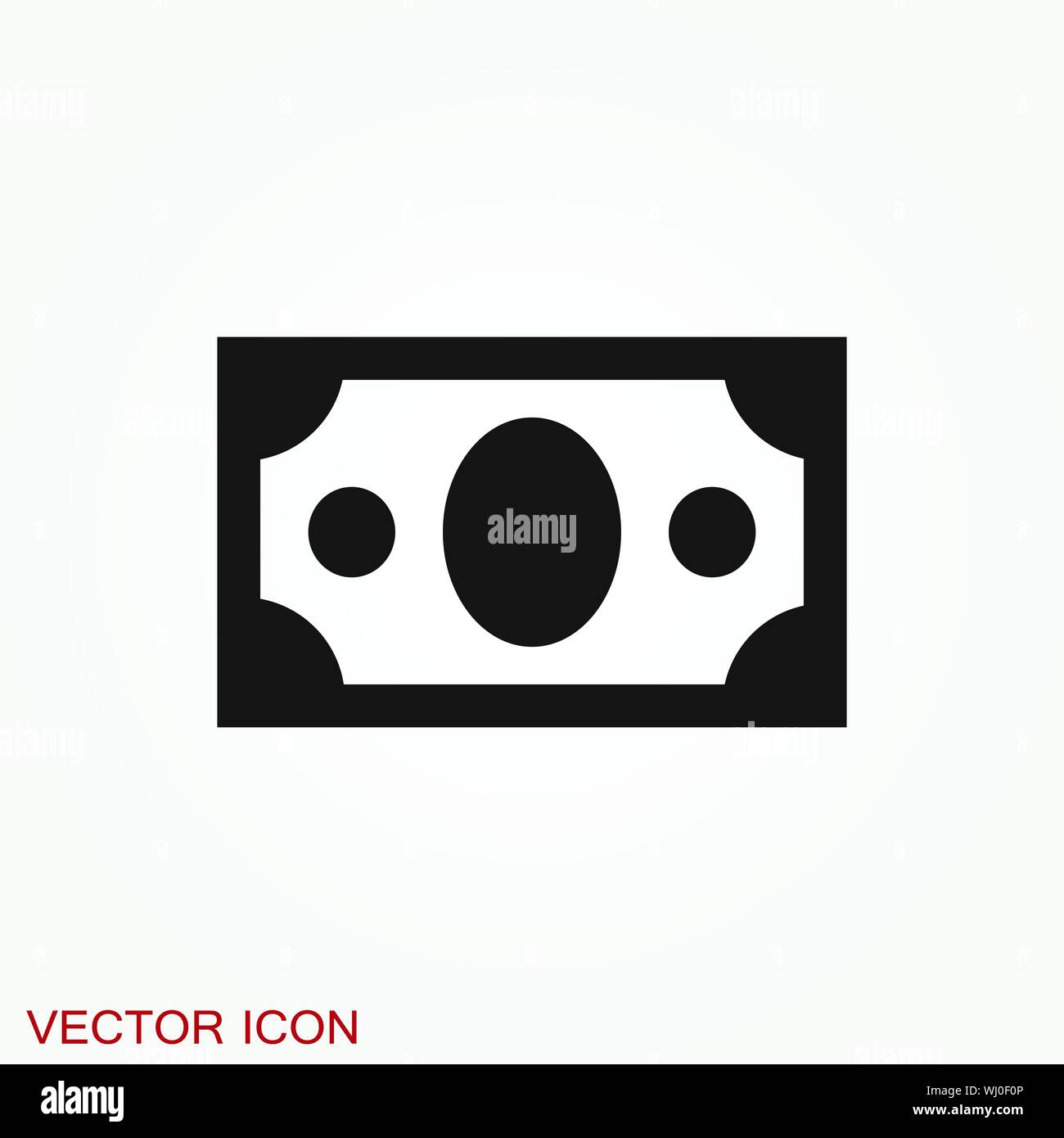 Currency Banknotes vector icon. Illustration style is a flat iconic ...