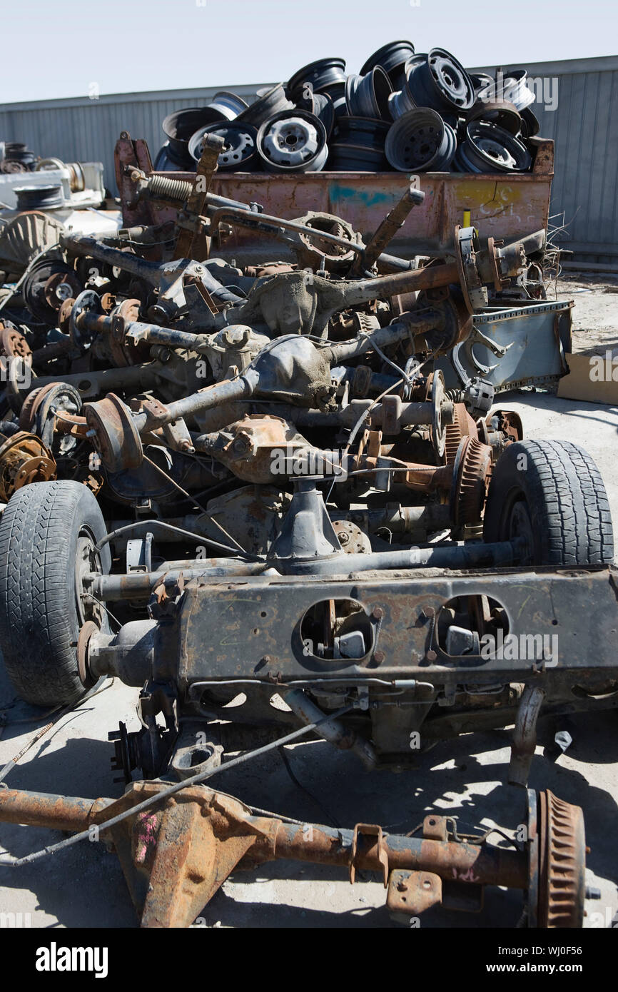 Pile of rusty car parts Stock Photo - Alamy