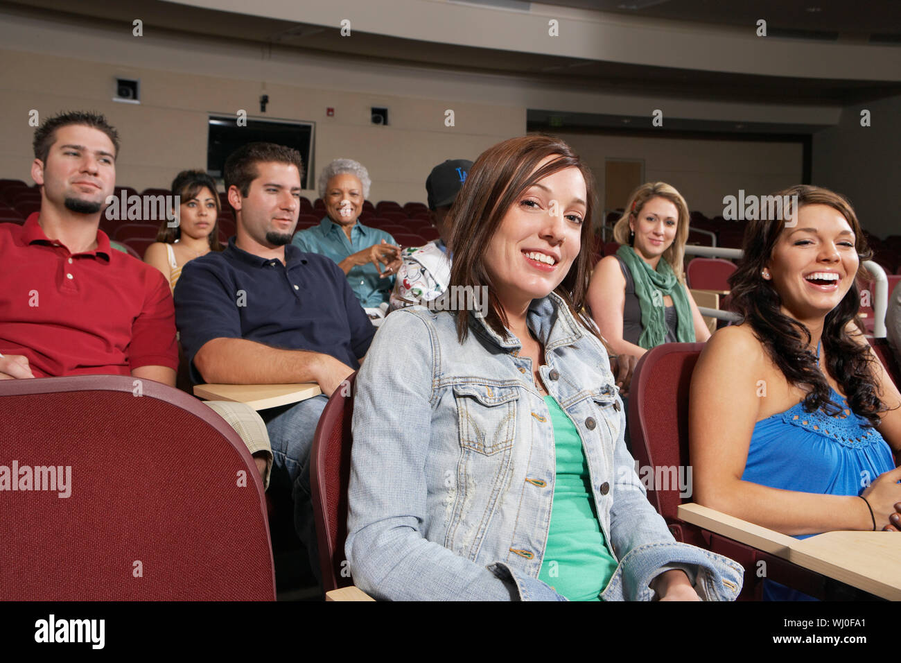 College students in classroom Stock Photo - Alamy