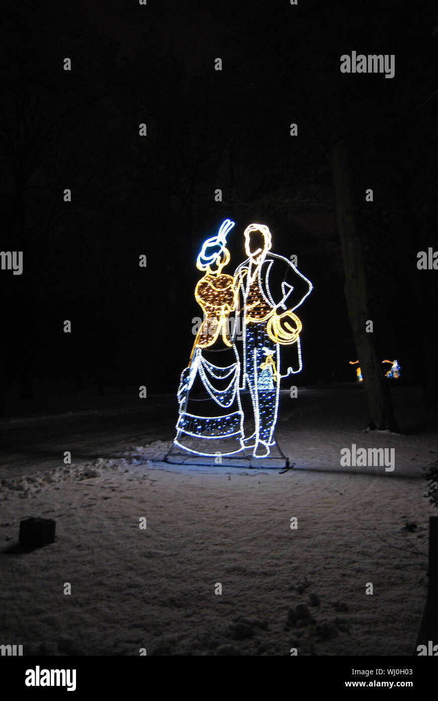 Warsaw, Poland. Christmas decorations Stock Photo - Alamy