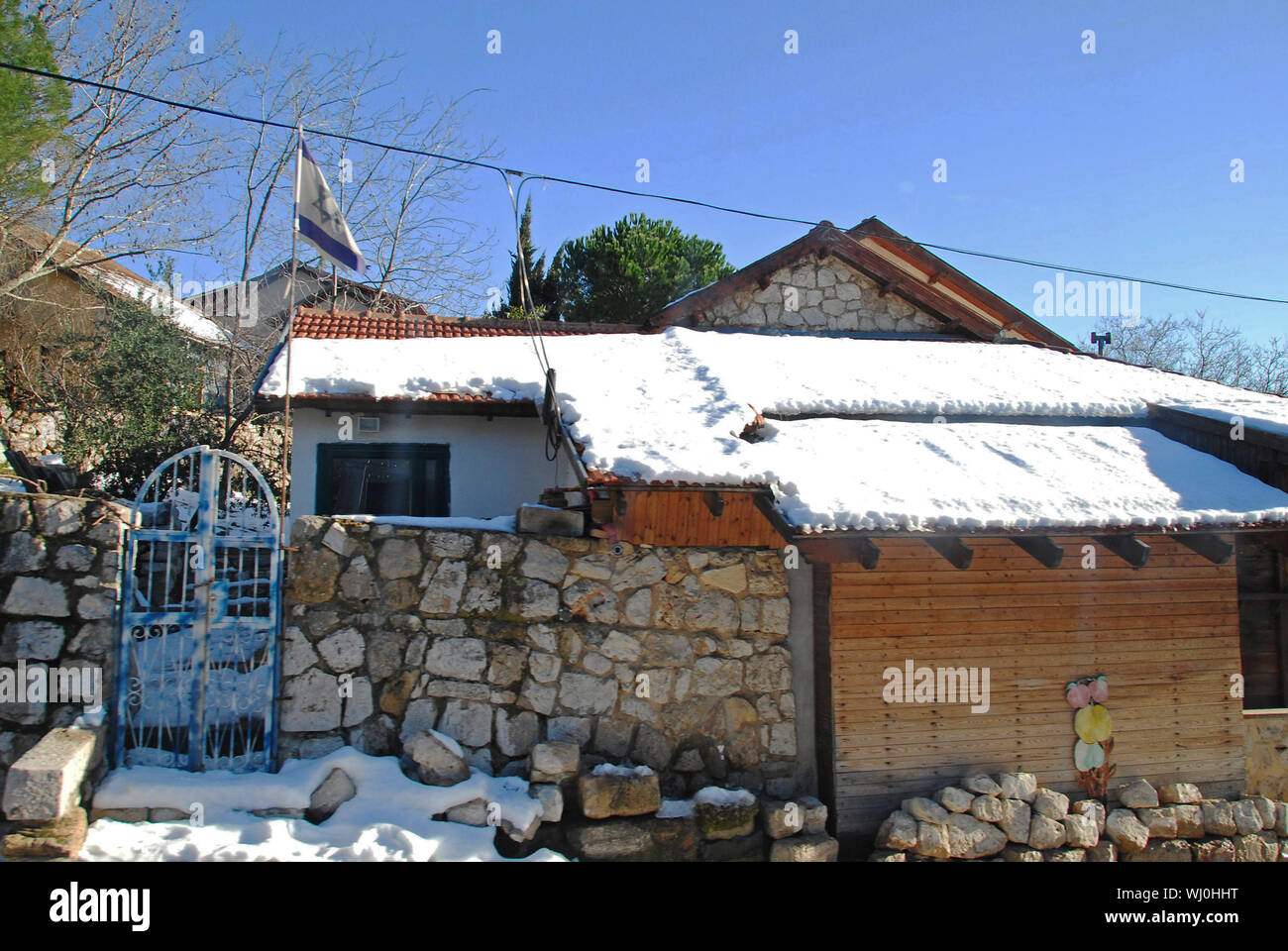 Israel, Golan Heights, Neve Ativ a small Alpine-styled Israeli ...
