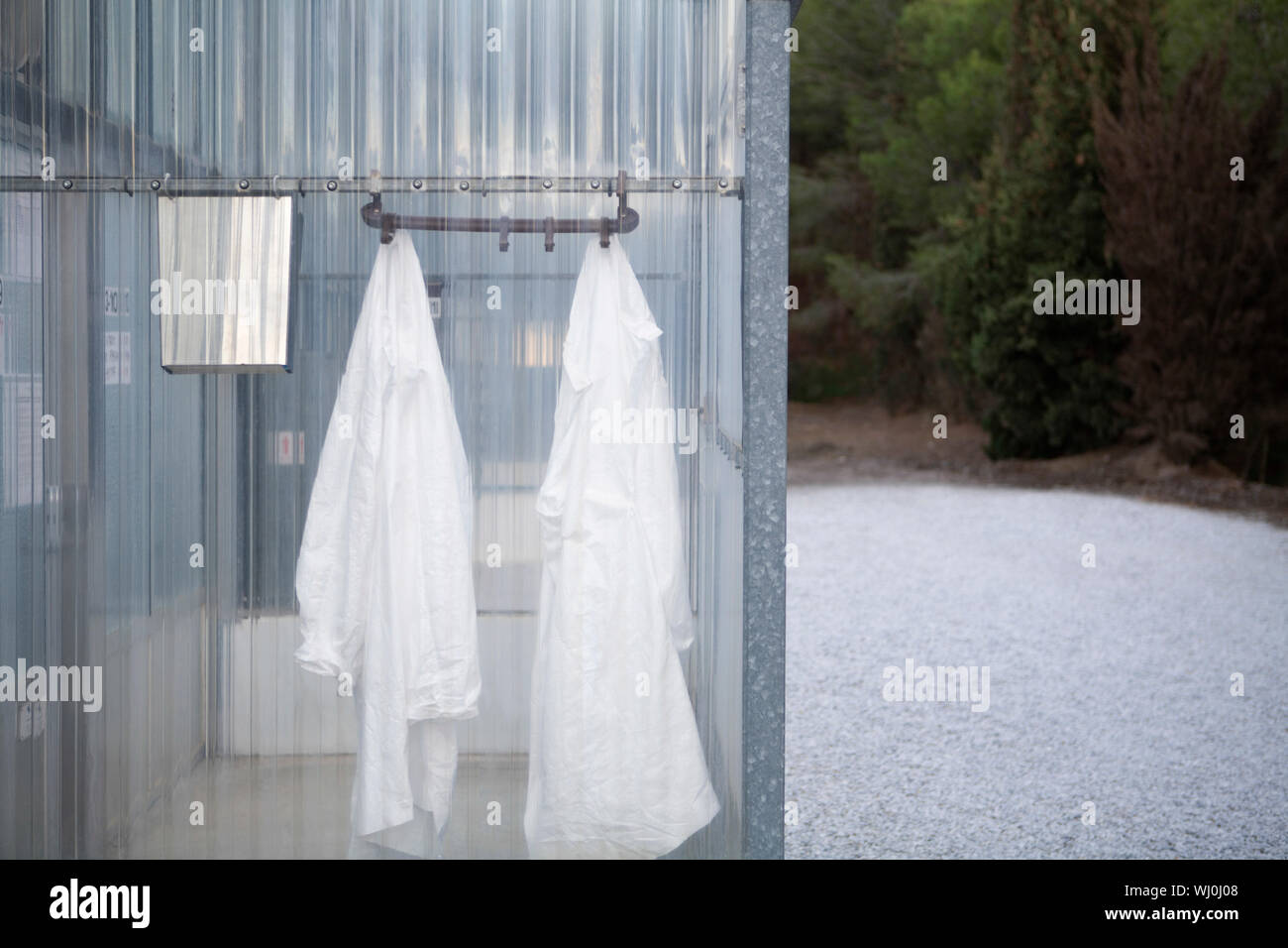 Lab coats hanging hi-res stock photography and images - Alamy