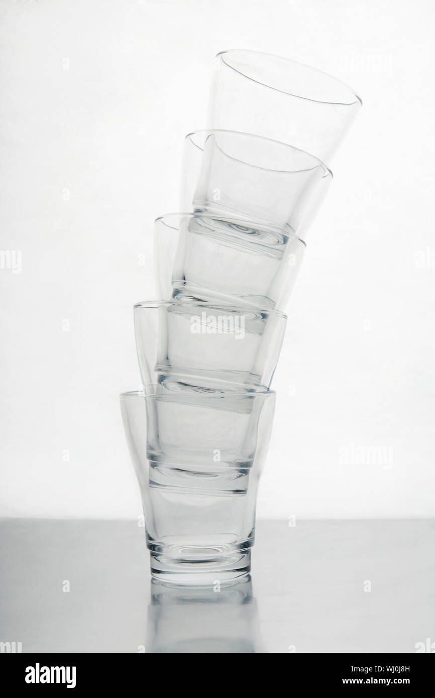Stack of drinking glasses Stock Photo - Alamy