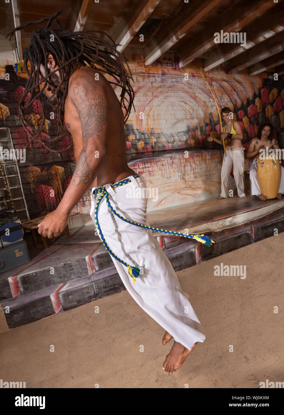 Young group of capoeira performers in action Stock Photo - Alamy