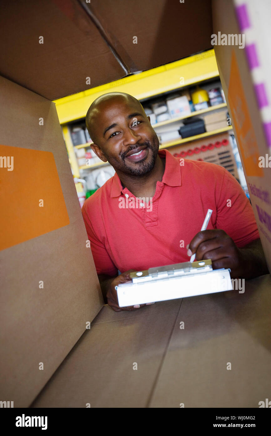 African american man checking boxes hi-res stock photography and images ...