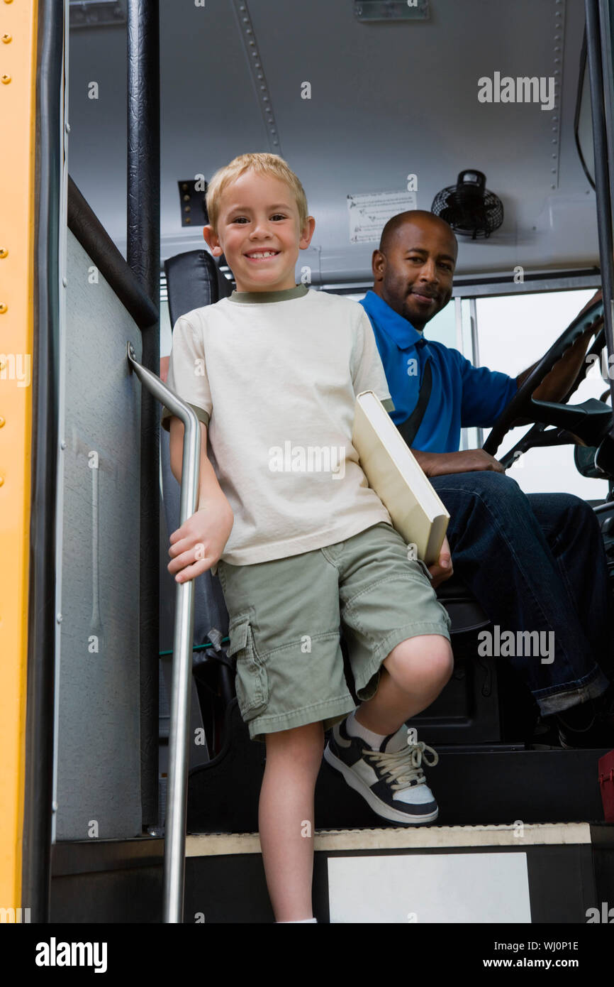 Man getting down bus hi-res stock photography and images - Alamy
