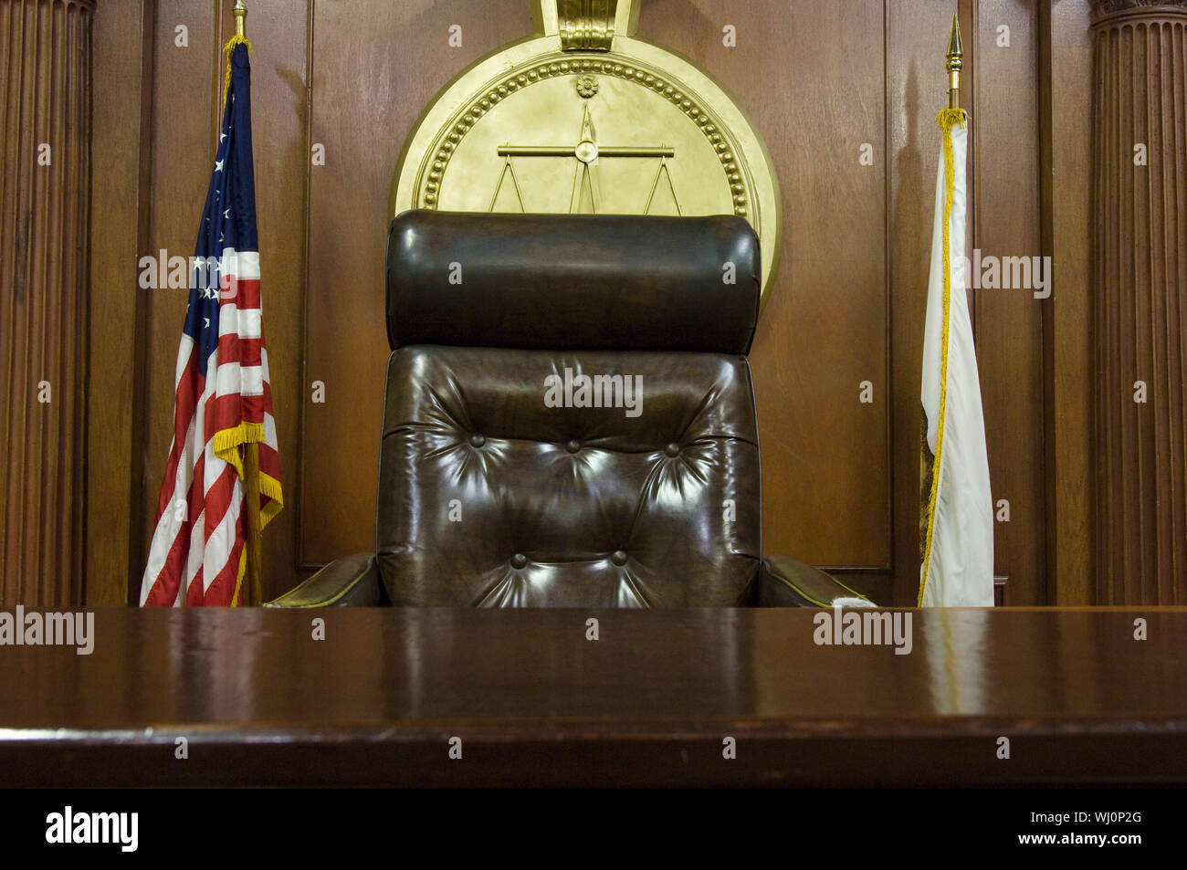 View judges chair in court hi-res stock photography and images - Alamy