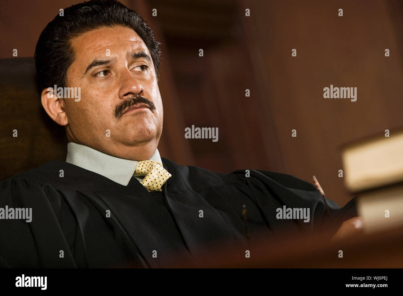 Judge sitting in court Stock Photo - Alamy