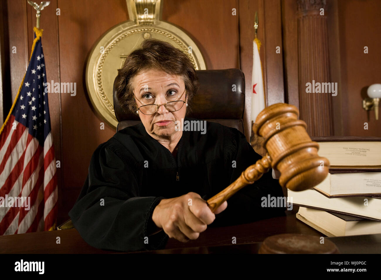 Judge gavel gown hi-res stock photography and images - Alamy