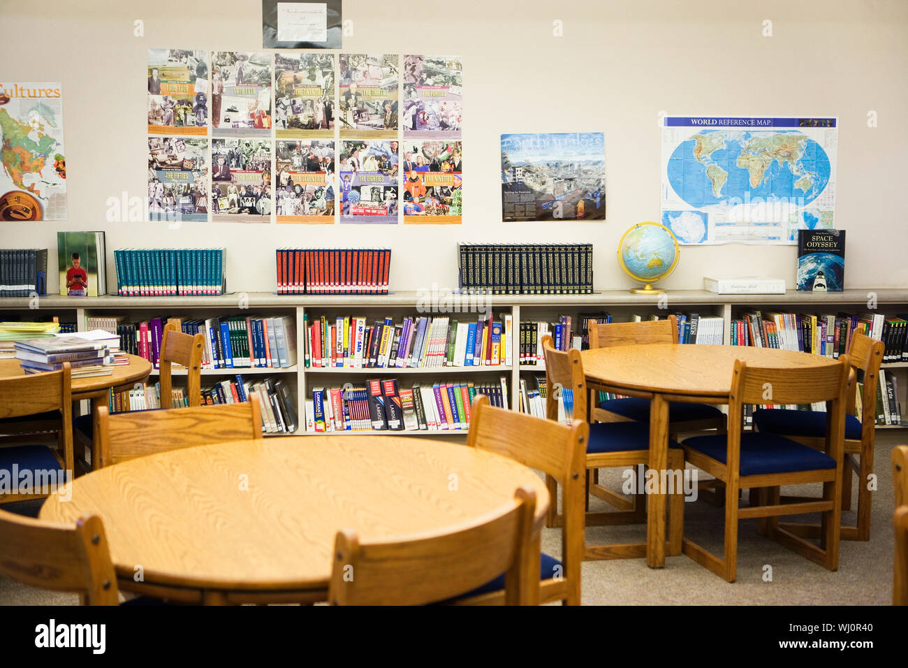 High School Library Reading Room Stock Photo - Alamy