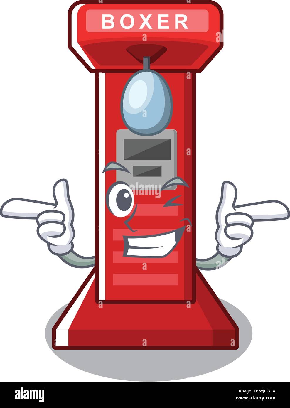 Wink boxing game machine on the cartoon Stock Vector Image & Art - Alamy