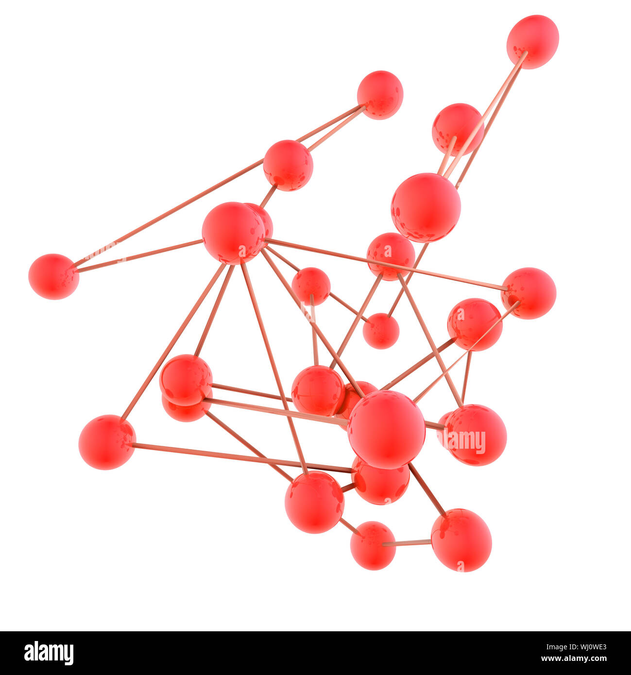 3d image of red diagram.Networking and internet concept Stock Photo - Alamy