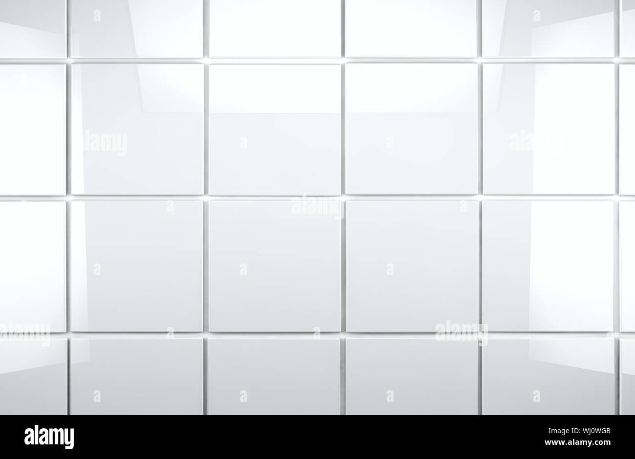 3d white tile wall background Stock Photo - Alamy