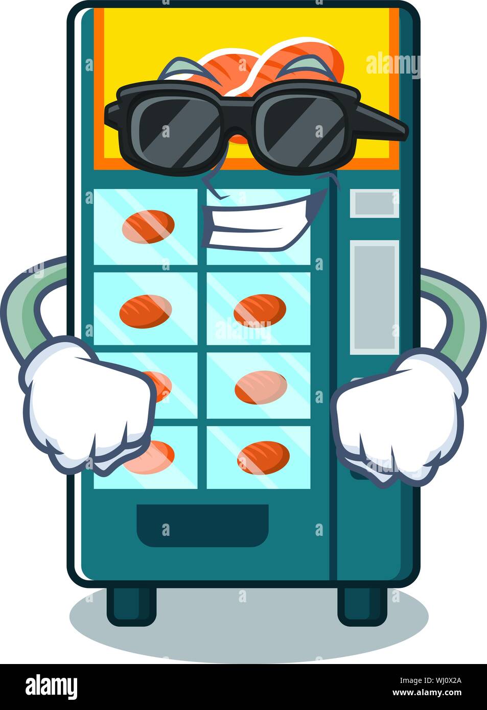 Super cool bakery vending machine in character shape Stock Vector Image ...