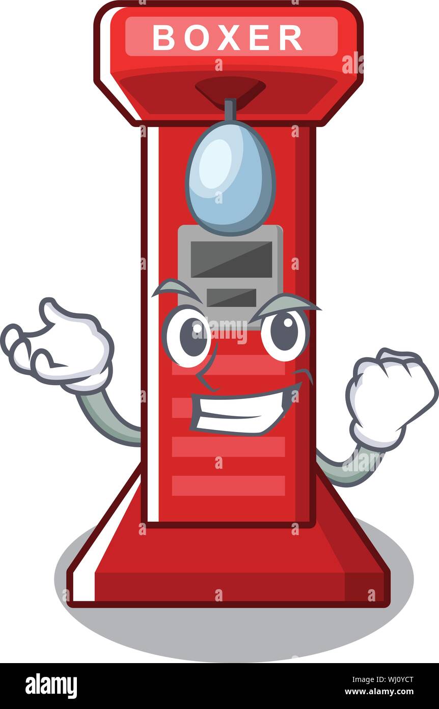 Successful boxing game machine on the cartoon Stock Vector Image & Art ...