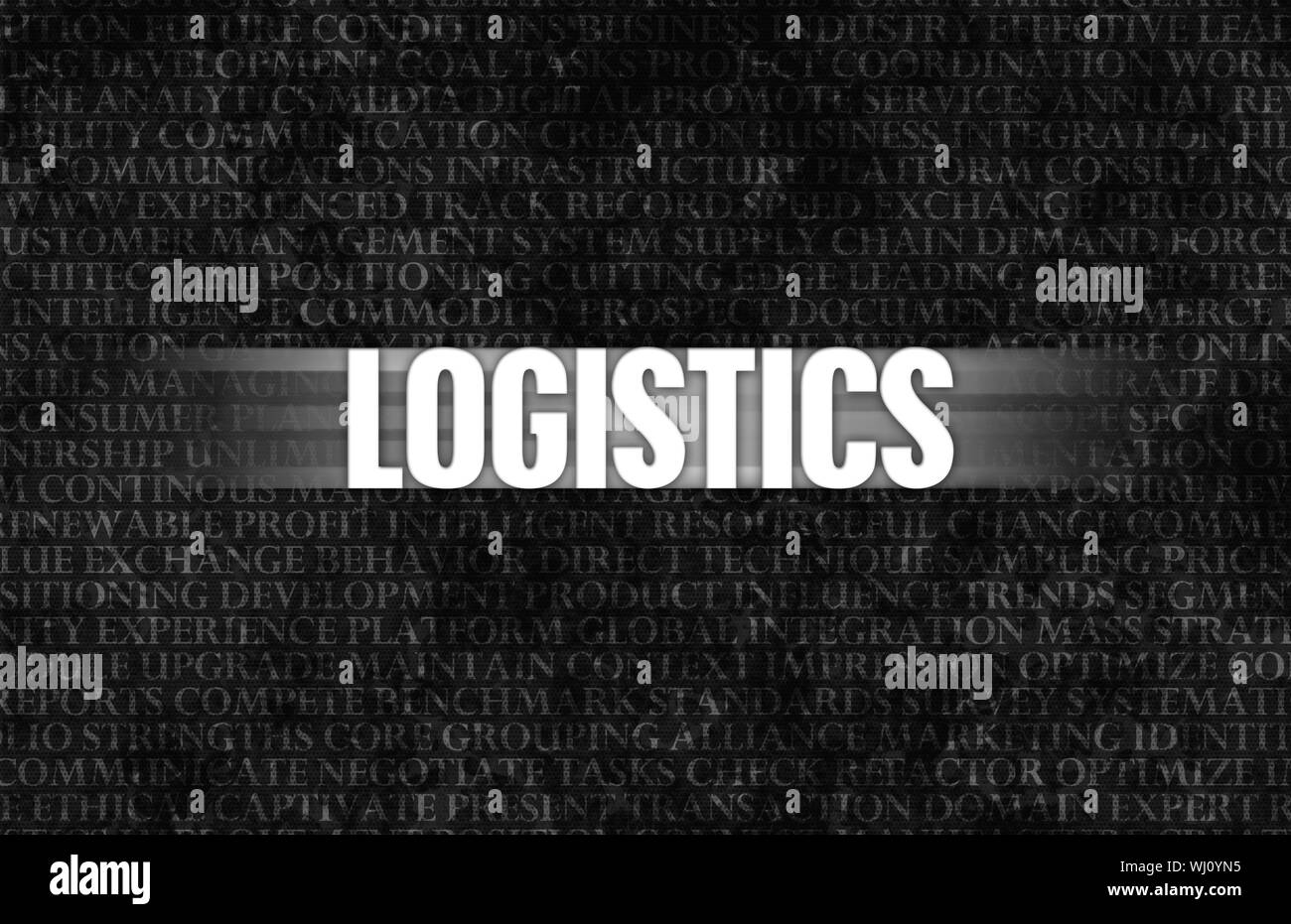 Logistics in Business as Motivation in Stone Wall Stock Photo - Alamy