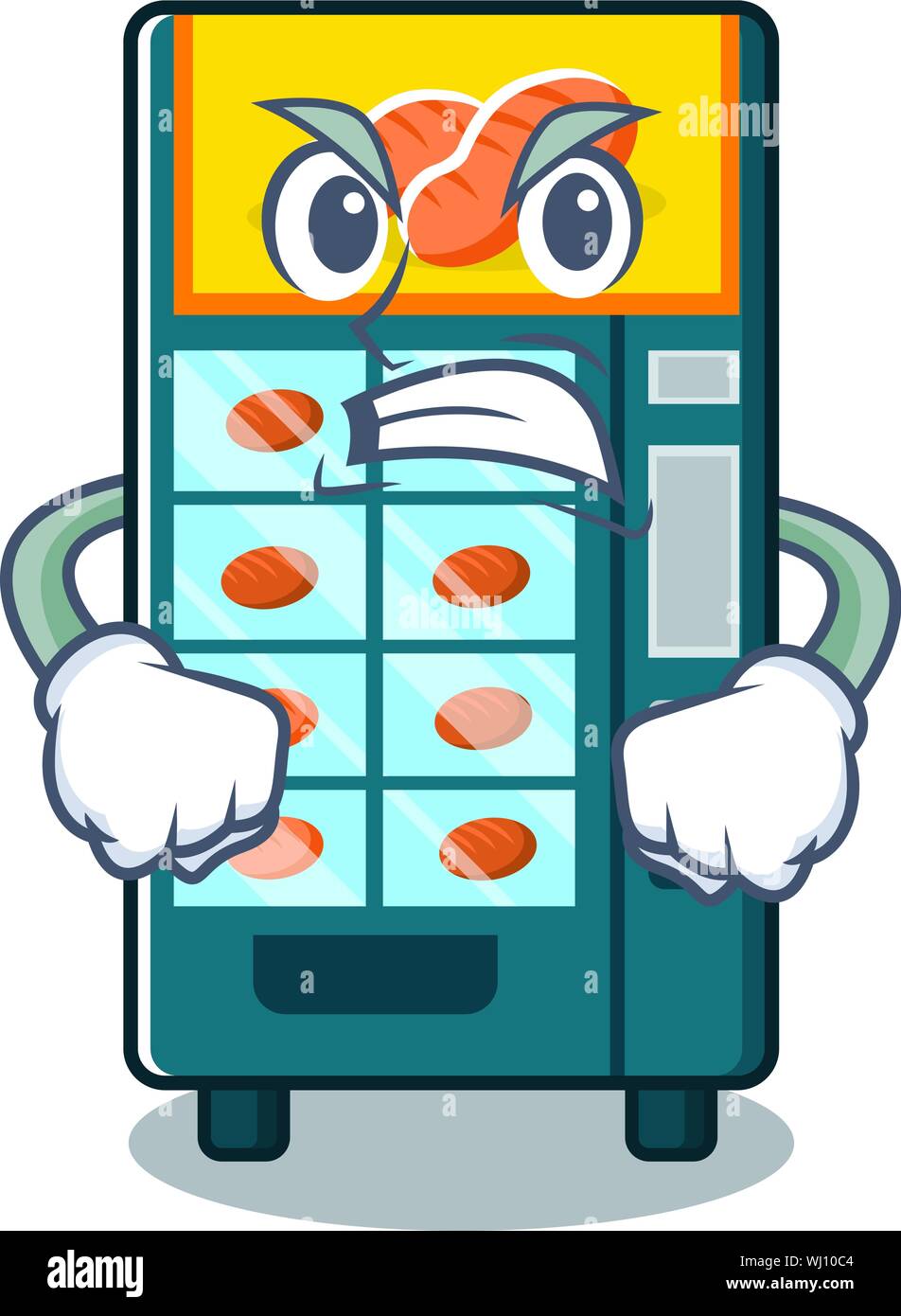Angry bakery vending machine in a mascot Stock Vector Image & Art - Alamy