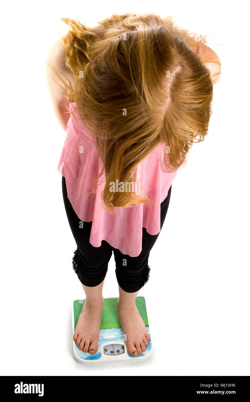 Child weight measurement Cut Out Stock Images & Pictures - Alamy