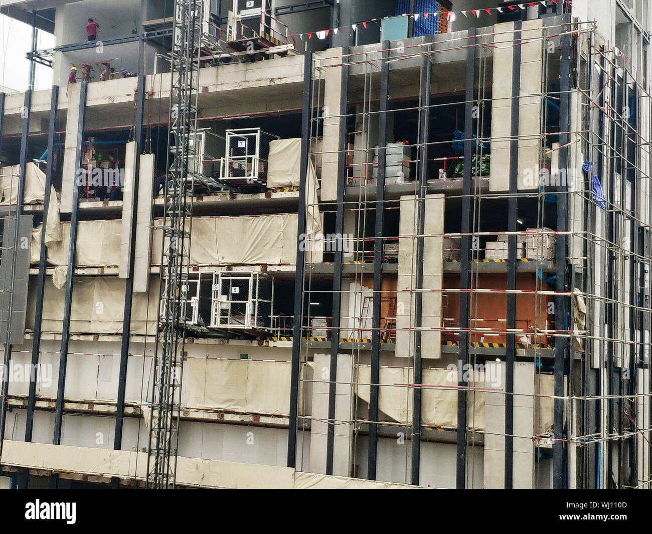 In Progress of High Rise Tower Bulding construction site. Bangkok in ...