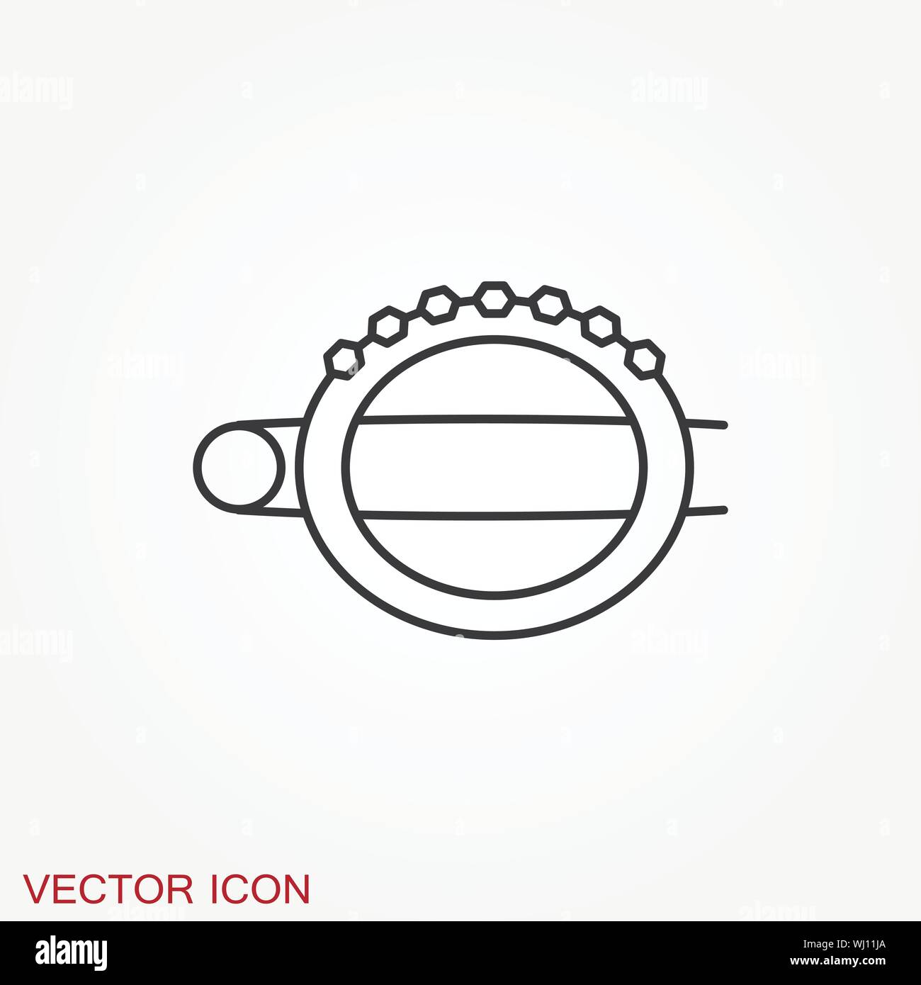 Brooch icon. Flat design isolated vector illustrations Stock Vector ...