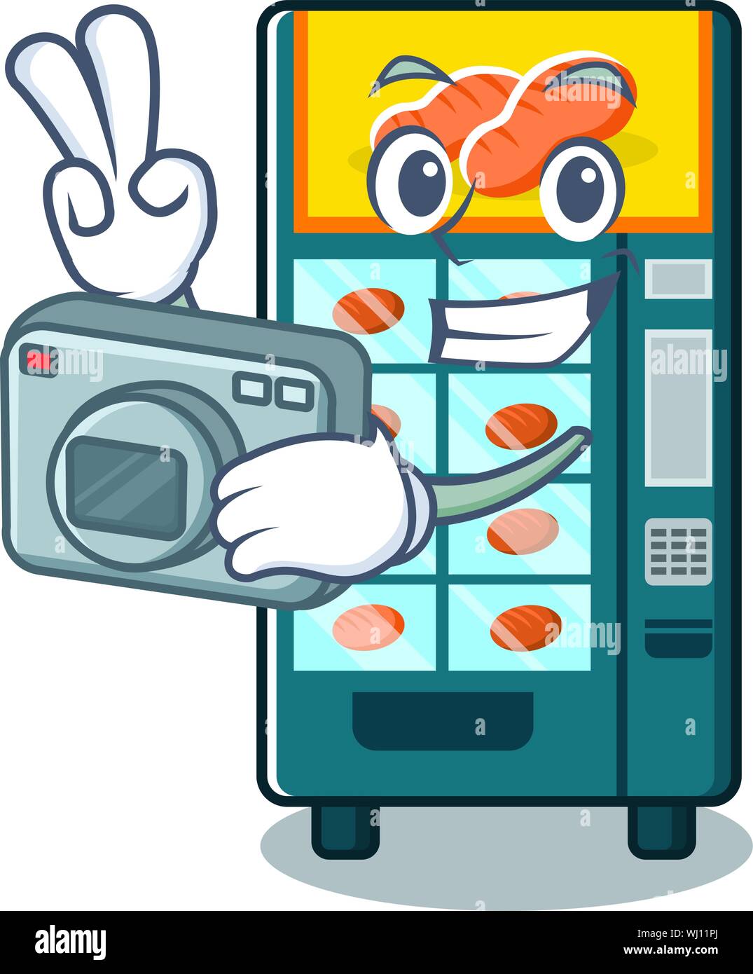 Photographer bakery vending machine in a mascot Stock Vector Image ...