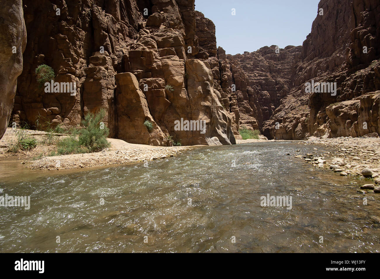 Wadi Mujib, which is also known as the biblical Arnon Stream, is a ...